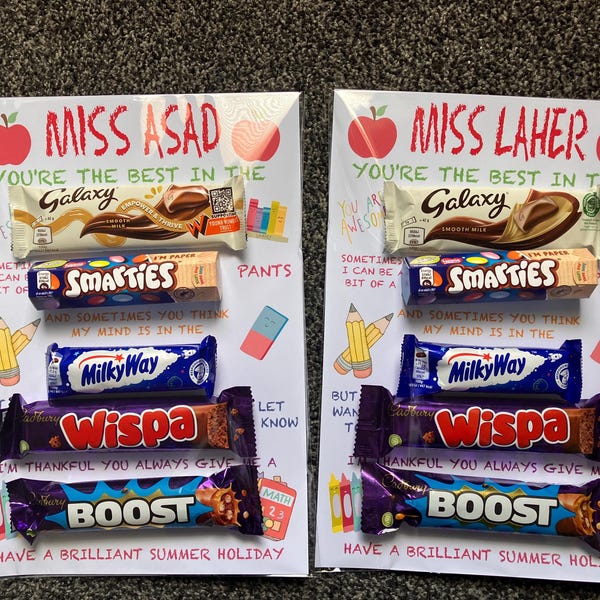 Personalised Fathers Day Chocolate Message Card, Add Your Own Chocolate ...