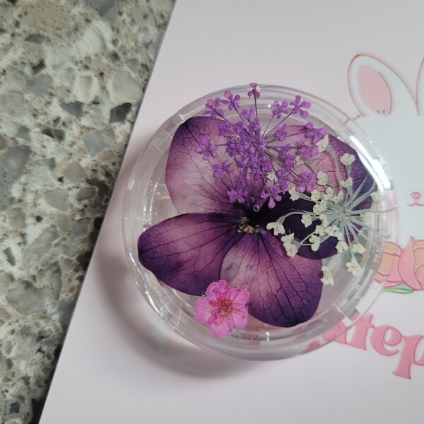 Dark Tones Pressed Flowers Frame, Wooden Stand Dried Flower Frame ...