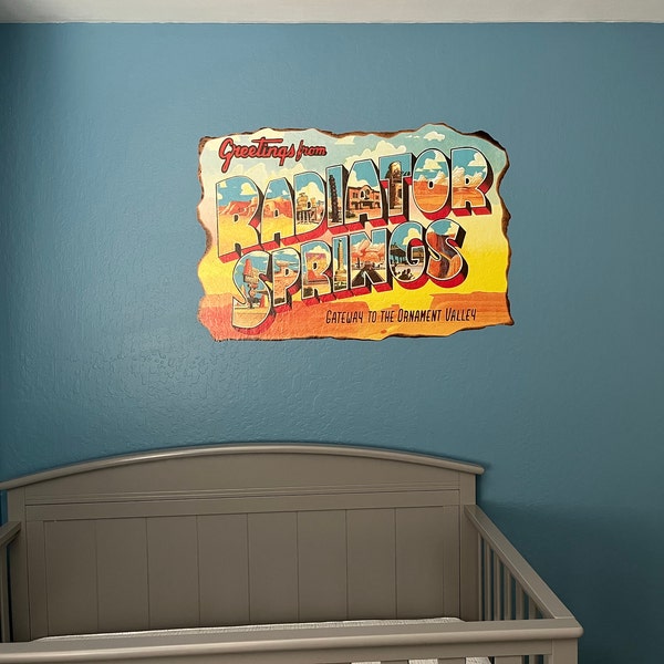 Radiator Springs Car Wall Decal: Retro Movie Decor - Etsy