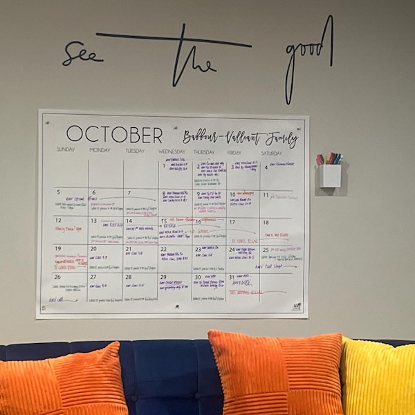 Most Popular: Extra Large Classic Monthly Printed Personalized Wall ...