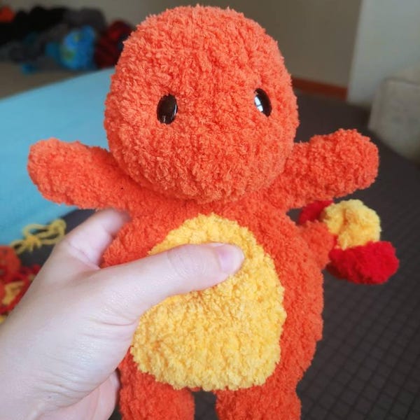 Char the Fire Lizard Crochet Pattern: Dino Pocket Monster Amigurumi ...