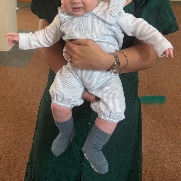 Blank Seersucker or Gingham, Longall Long Jon Jon Overalls, Made to Order, NB up to 4T, Boys ...