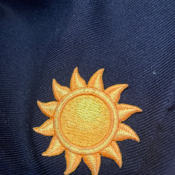 Yellow Sun - Tropical - Summer - Iron on Applique - Embroidered Patch ...