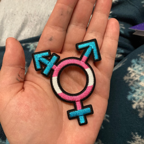 Transgender Patch Trans Symbol Iron on Patch LGBTQA+ Trans Man Trans ...