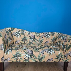 Stag Deer Wingback Sofa 2 Seater Upholstered Fireside Queen Anne ...