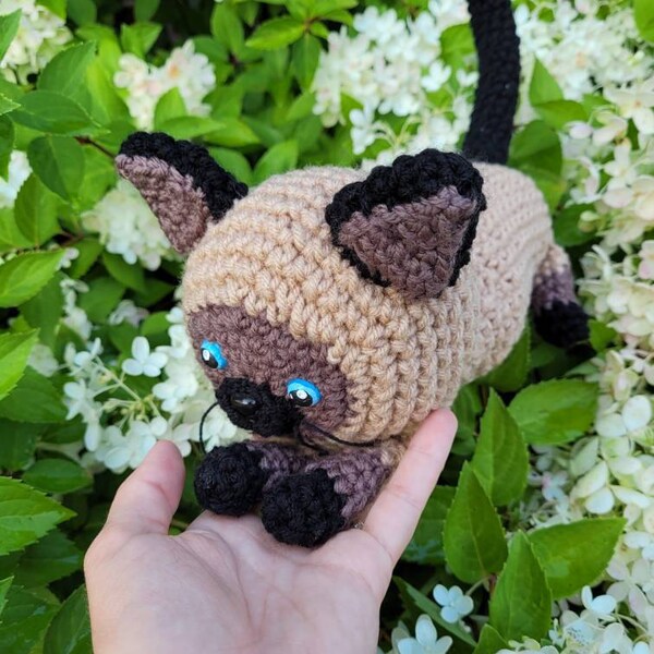Amigurumi Siamese Cat Crochet Pattern, Easy Crochet Kitten Tutorial PDF ...