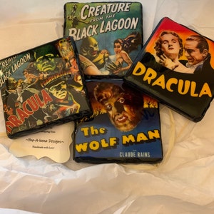 Horror Movie Tile Wall Decor Set of 4 Wall Art Jason | Etsy