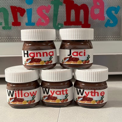 Custom Birthday Party Favors Mini Nutella Favors Personalized Birthday ...