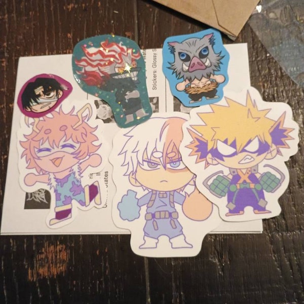 Baku Deku Holographic Stickers!! Bakugo and Izuku Heart Holo Stickers ...