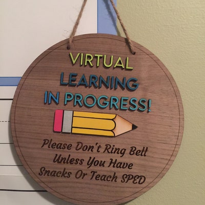 Virtual Learning in Progress Door Sign Homeschool Decor Door - Etsy