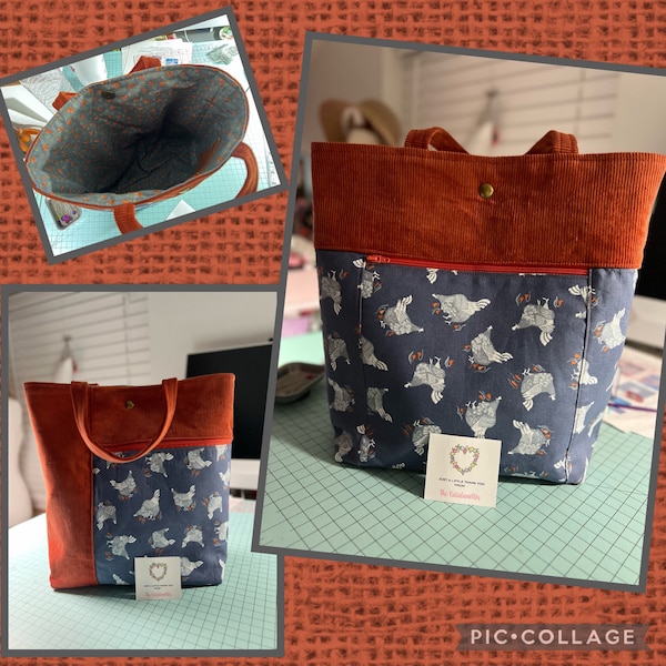 PDF Pattern - the Urban Tote Bag - Minimalist Design With 2 Options ...