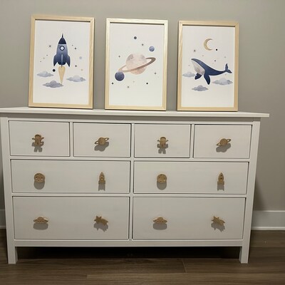 Space Theme Drawer Knobs Space Nursery Decor, Wardrobe Handles, Drawer ...