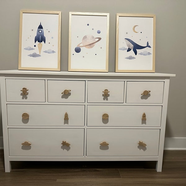 Space Theme Drawer Knobs | Space Nursery Decor, Wardrobe Handles ...