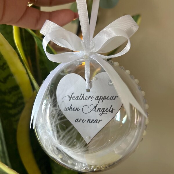 Personalised Memorial Christmas Bauble / Keepsake 'no Longer by Our ...