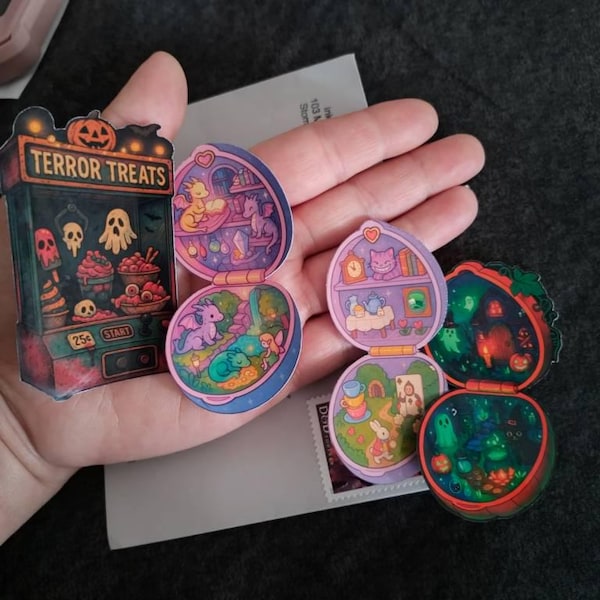 Trick or Treat Arcade Claw Machine Sticker Cute Spooky Halloween ...