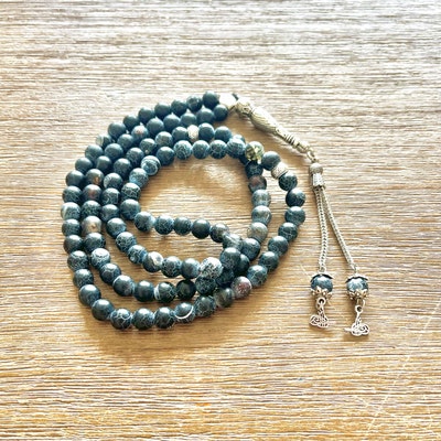 REAL Pink Quartz, Islamic Prayer Beads, Natural Stone 99 Beads, Tasbih ...