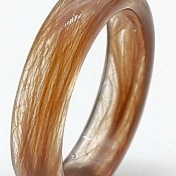 Lock of Hair Keepsake Ring, Custom Resin Jewelry, Clear Memorial Ring ...