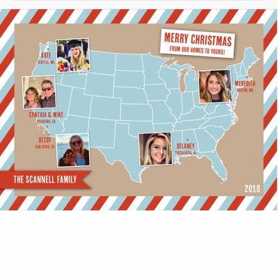 Map Moving Announcement, Map Photo Card, Cross Country Move, We've ...