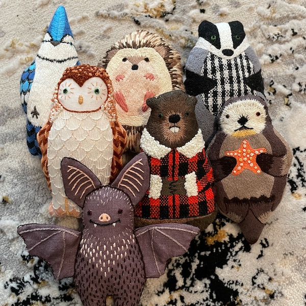 Bat - Embroidery Kit - Etsy