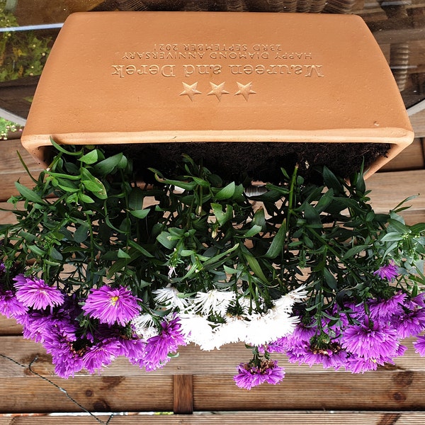 Custom Engraved Message Terracotta Window Pot, Personalised Gift ...