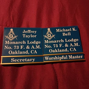 R.A.M. Officer or Members Over the Pocket Name Badge or Magnetic W ...