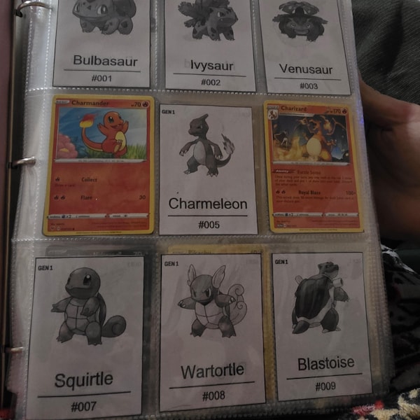 Pokémon Complete Pokédex Placeholder Cards (no. 1–1025, English Names ...