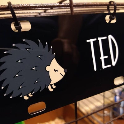 Personalized Hedgehog Name Plate / Hedgehog Sign / Cage Accessory ...