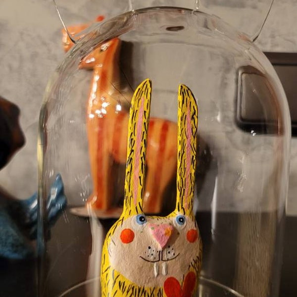 Small Black Dog With Curly Tail, Mixed Breed Labrador Pug, Papier-mache ...