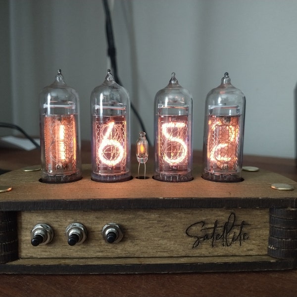 Nixie Clock Kit IN14 with Tubes and Wooden Enclosure. UPS Fast Shipping ...