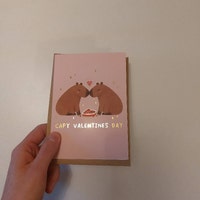 Capy Valentine's Day Card Happy Capybara Cards Capybara Lover Gift ...