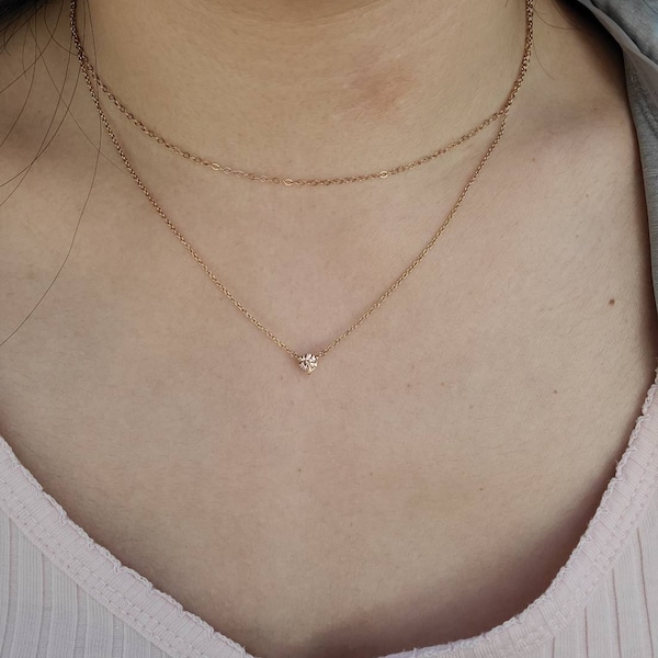 Whisper Chain • Gold, Silver, or Rose Gold - Simple Gold Chain Choker ...