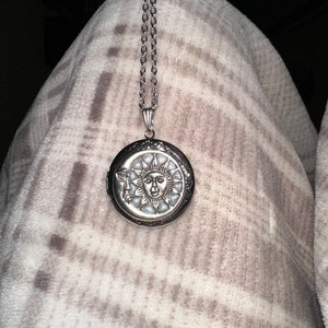 Sun and Moon Constellation Locket Necklace Great Gift Birthday ...