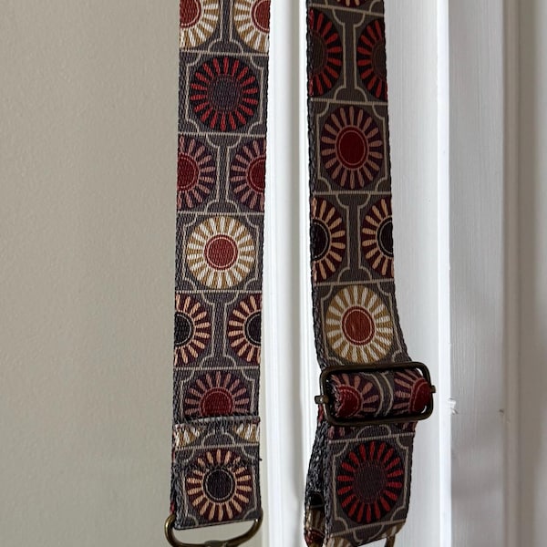 Striped Guitar Strap Personalized, Leather Guitar Straps for Musician ...