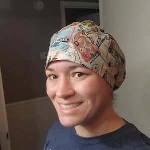 Sewing PATTERN Greys Anatomy-inspired Euro Style Surgical Scrub Cap Hat DIY Easy Sew Digital ...