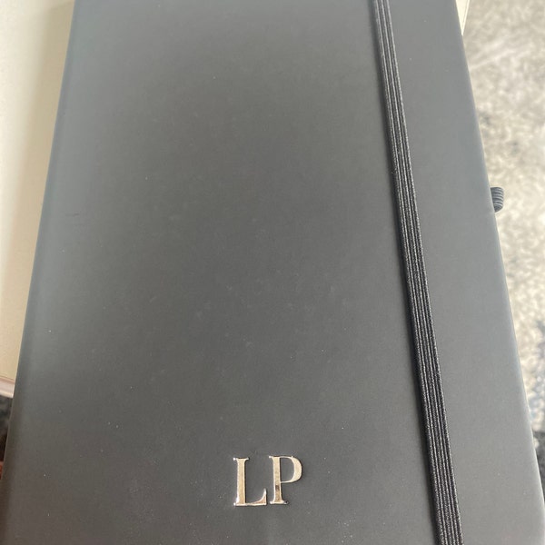 Initial Notebook Present - Personalised Notebook - Black Luxury ...