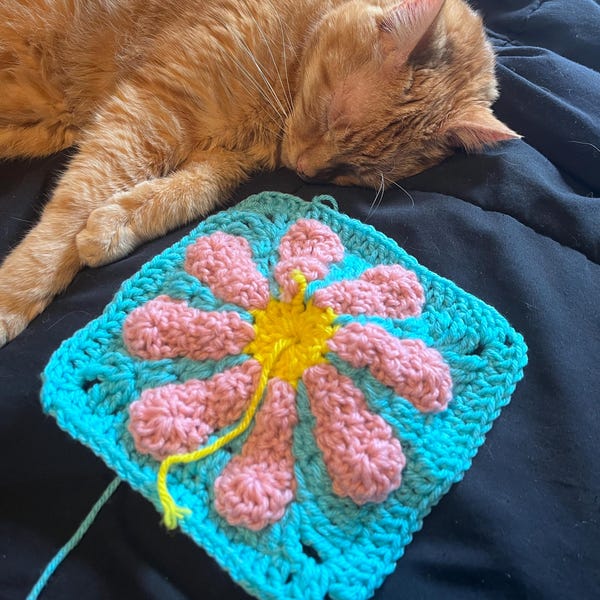 RETRO DAISY GRANNY Square | Beginner Friendly Crochet Pdf Pattern in ...