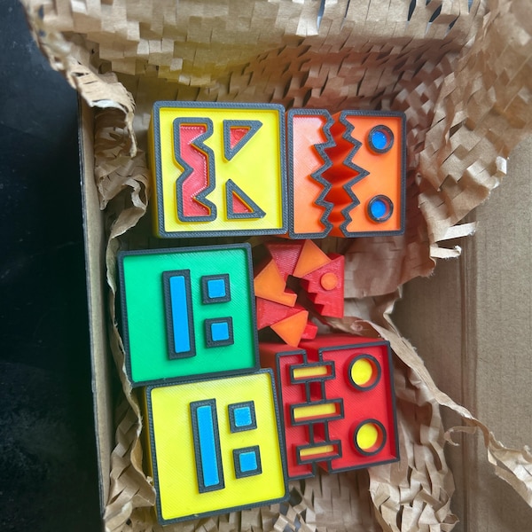 Geometry Dash Toys, 3D Printed Cubes, Geometry Dash Icons, Cake Toppers ...