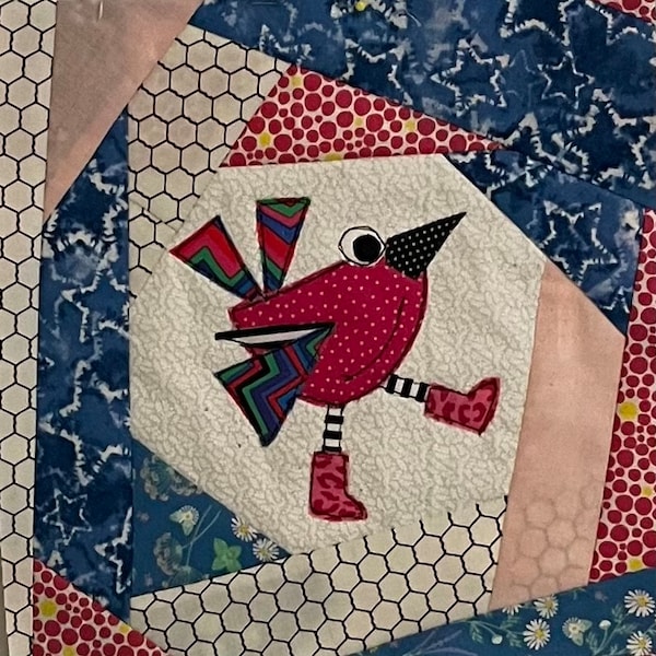 Ava on Ice - PRINTED Applique Page Mini Quilt Raw Edge Applique Wonky ...