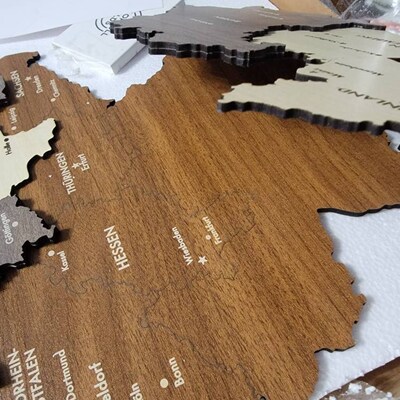 3D Metal World Map, Metal Wall Map, Housewarming Gift, 3D UV Printed ...