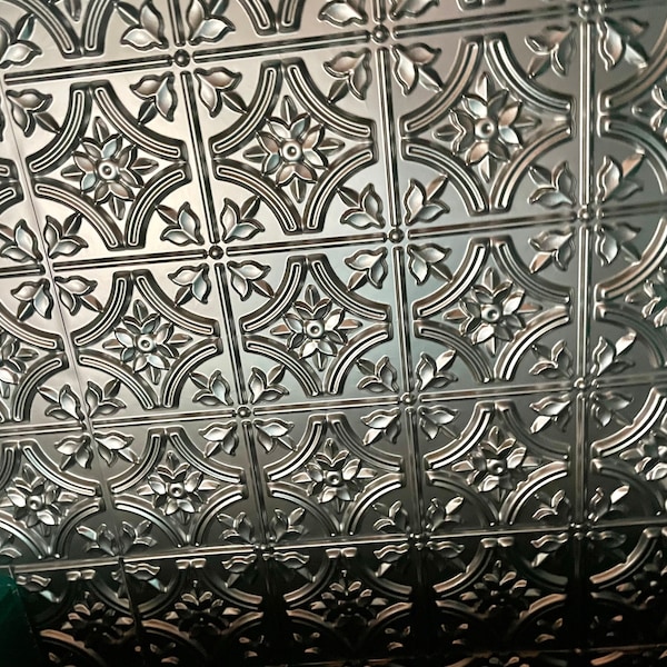 Da Vinci - Faux Tin - PVC Decorative Ceiling Tile 2' X 2' Gold/blue/red ...