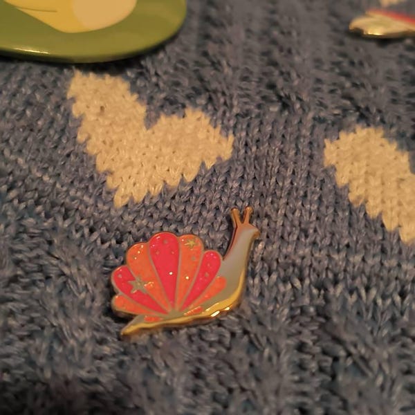 Sea Snail Pin | Snail Lover Gift Ideas | Snail Enamel Pin | Snail ...