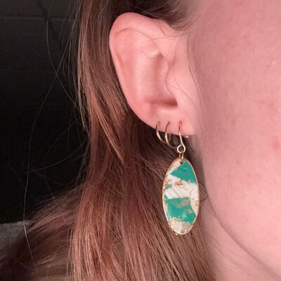 Blue and Translucent Earrings Clear and Blue Earrings Handmade Polymer ...