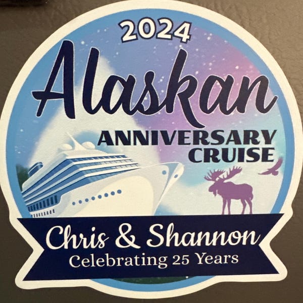 Alaska Anniversary Cruise Magnet Alaskan Cruise Door Magnets Cruise ...