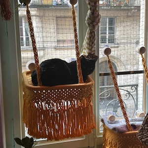 Cat Window Perch Window Cat Seat Macrame Cat Hammock Cat Window Shelf ...