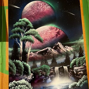 Galaxy Space Spray Paint Art / Galaxy Art / Planets and Stars/ Space ...