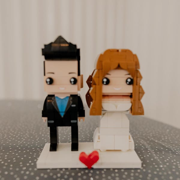 Custom Brick Couple Photo Frame: Personalized Anniversary Keepsake - Etsy