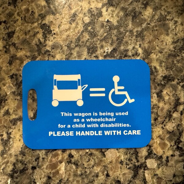 Wagon as Wheelchair Tag, Wagon = Wheelchair, Handicap Medical ID Tag ...