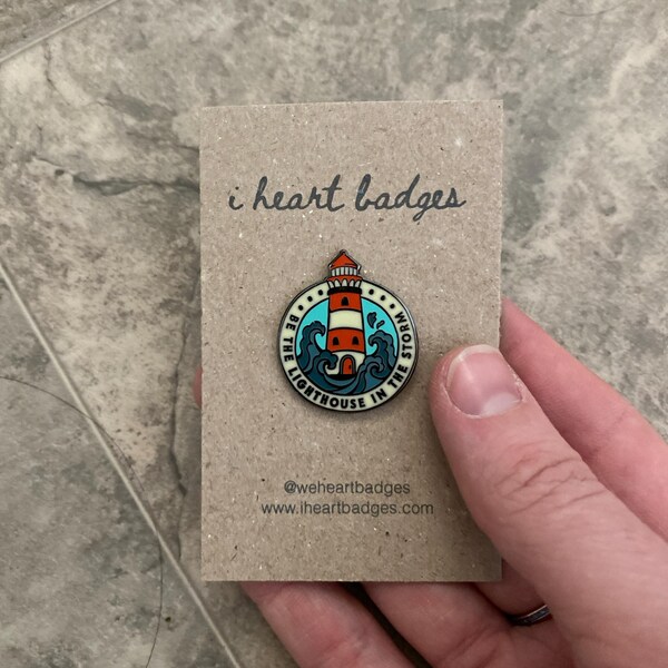 Be the Lighthouse in the Storm - Enamel Pin Badge - Etsy