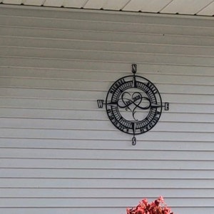 Personalized Life Tree Compass Sign , Metal Compass Wall Art ...