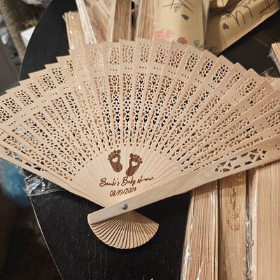 Custom Gift Wrapping Wedding Fans Rustic Fans Wedding Favor Fan ...